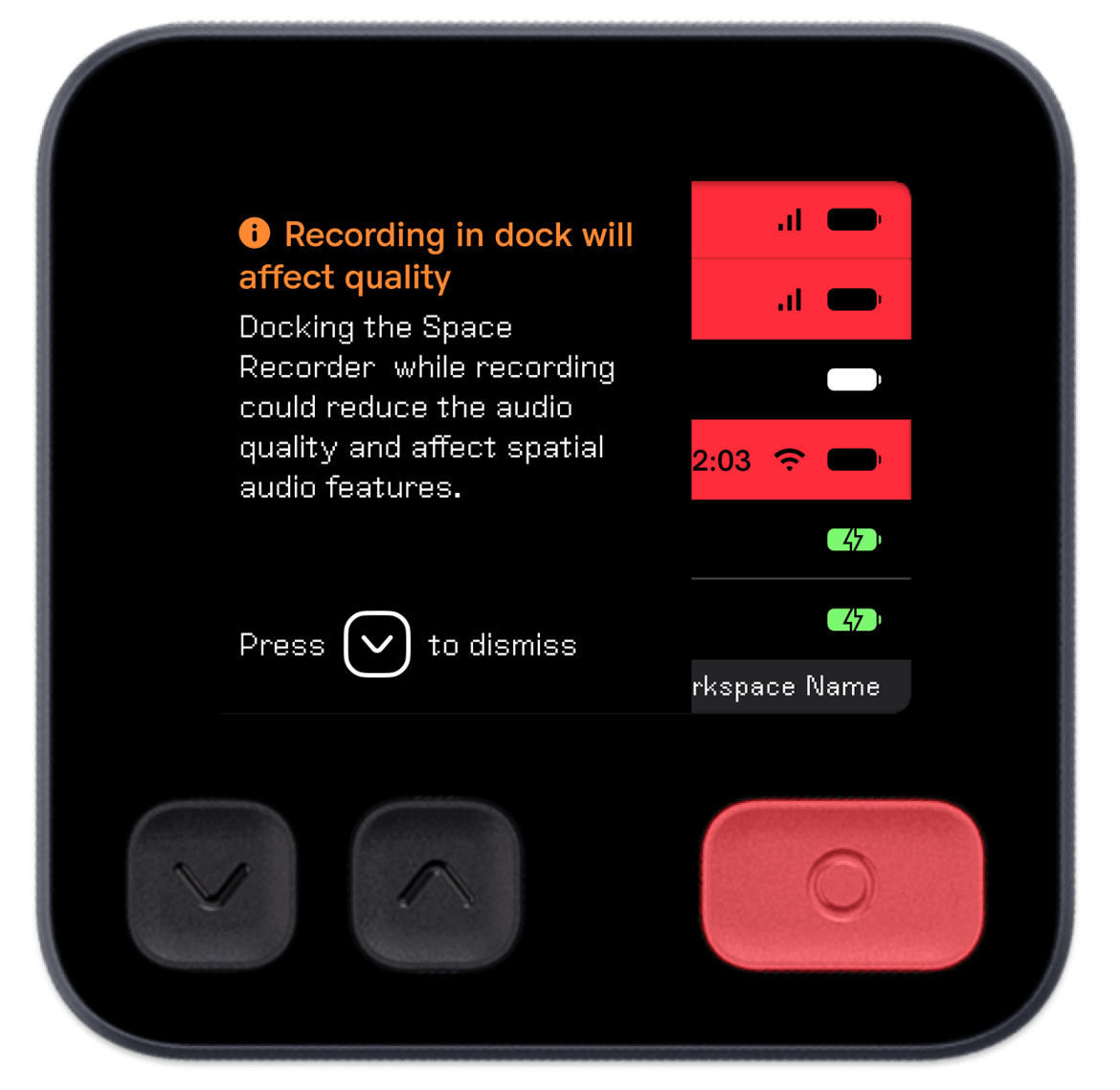 How do I avoid running out of battery during a recording?